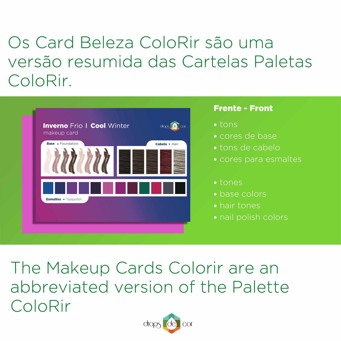 Cartela Card – Drops de Cor